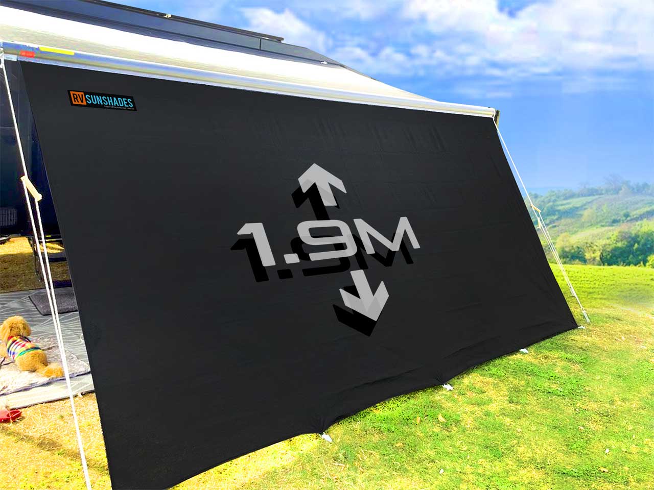 Caravan Privacy Screens (1.9m Drop) – tagged "caravan accessories ...