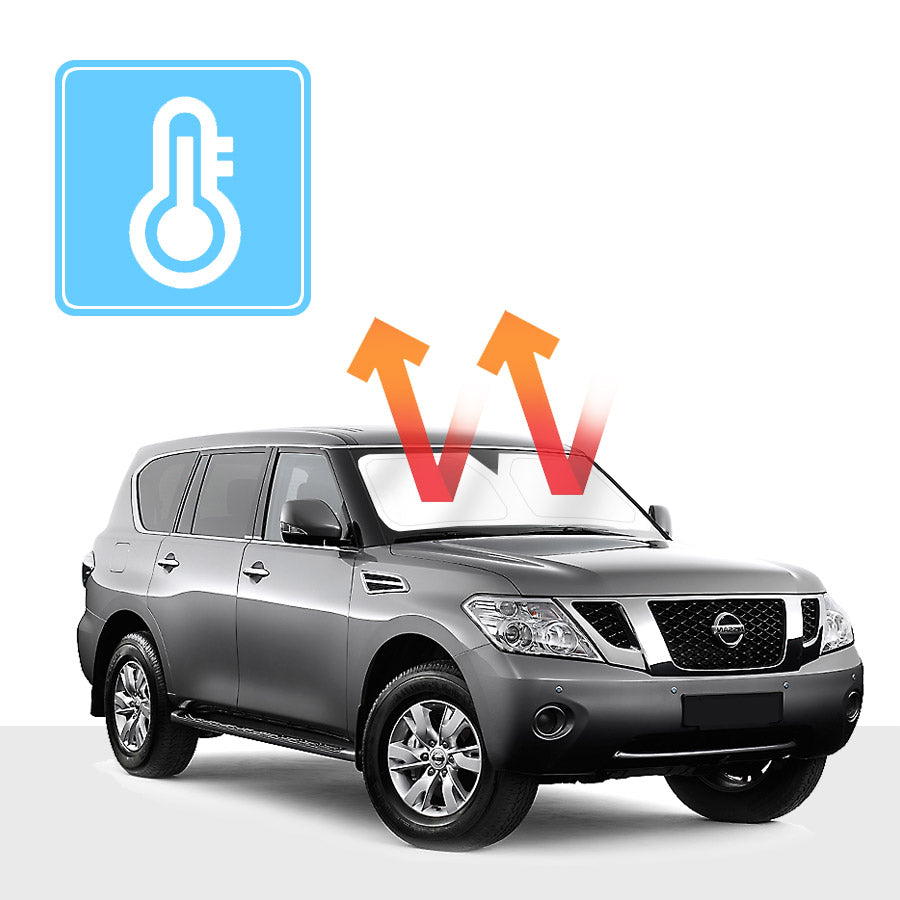 Nissan Patrol Y62 Windshield Sun Shade 2010-now Solar Screens BLOCK OU ...